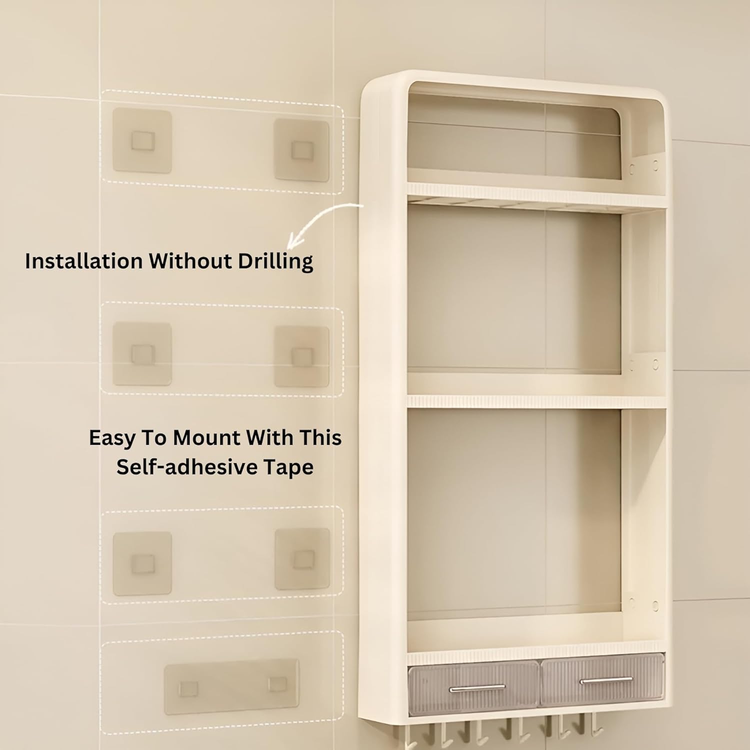 KITCHEN PLASTIC STORAGE SHELF
