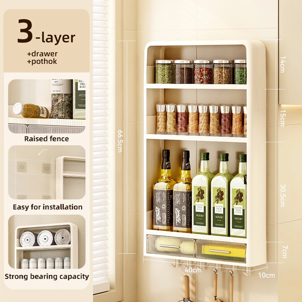 KITCHEN PLASTIC STORAGE SHELF